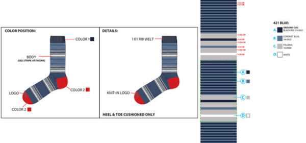 Standard Sock Design Template for All Types of Sock (Free Download)