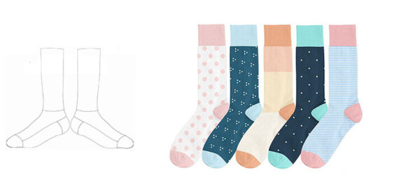 Standard Sock Design Template for All Types of Sock (Free Download)
