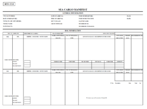 Manifest in Shipping | Meaning, Contents & Types