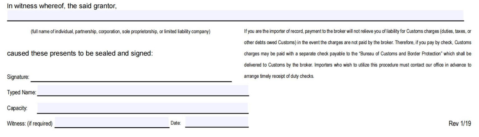 POA in Shipping: How to Fill it?