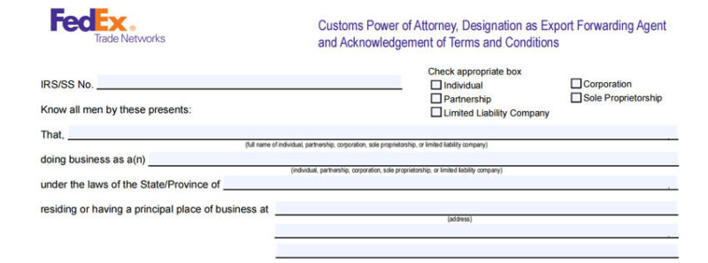 POA in Shipping: How to Fill it?