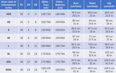 Asian Size Conversions to US | Which One Suits You?