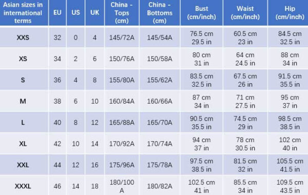Asian Size Conversions to US | Which One Suits You?